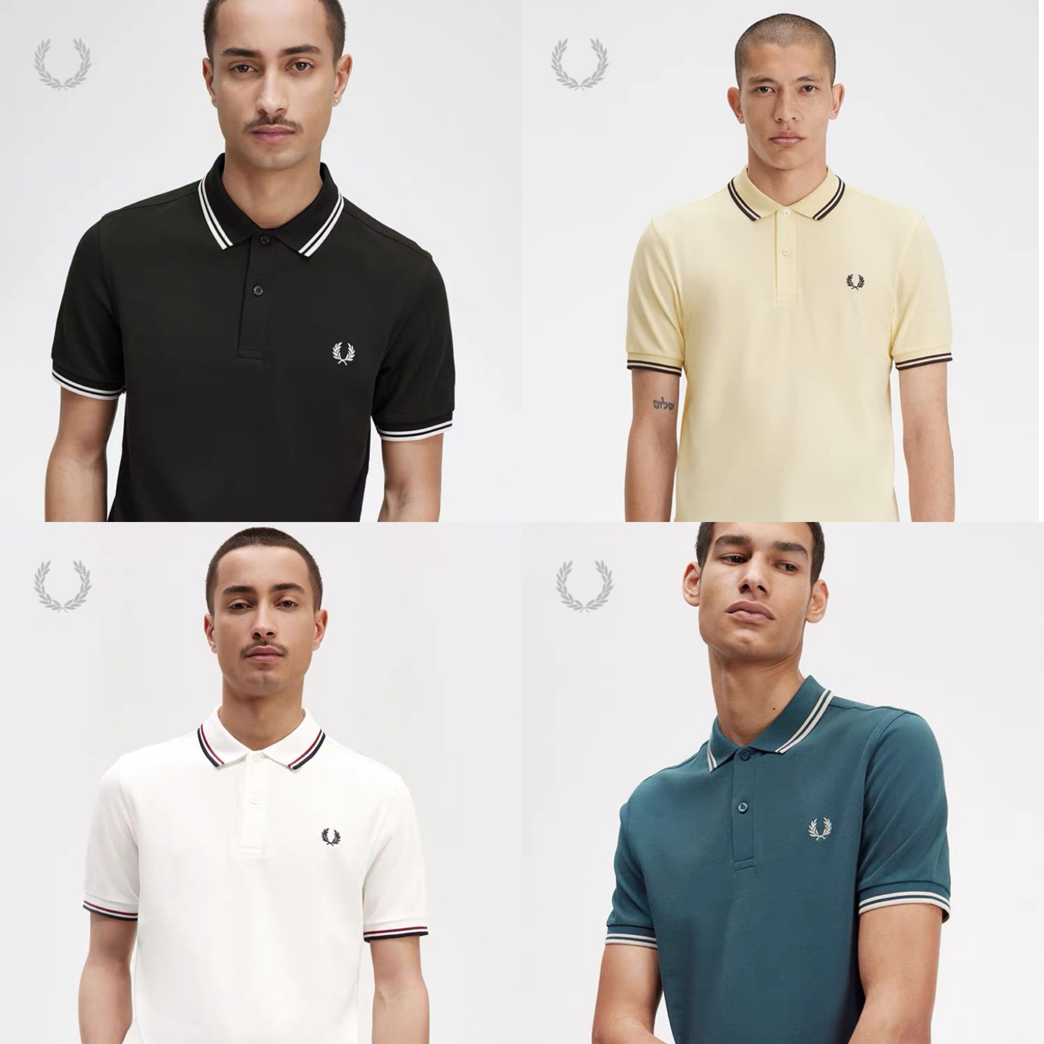 Fred Perry polo shirt lapel casual men short sleeved fashionable cotton ...