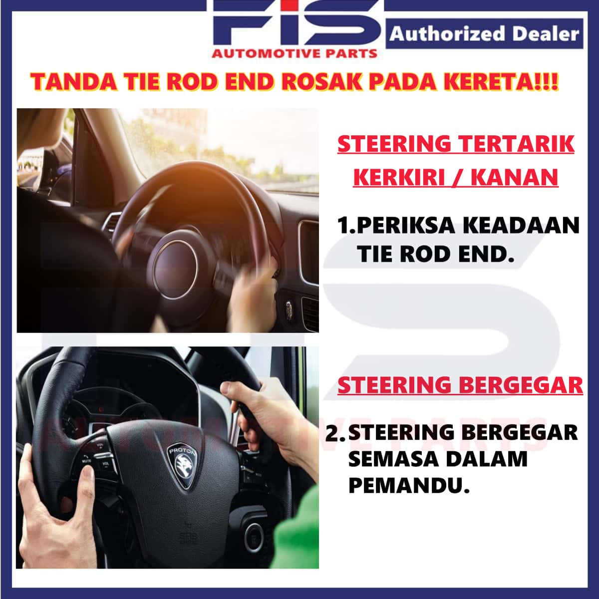 FIS Steering Rack Tie Rod End Outer Proton Inspira Mitsubishi Lancer ...