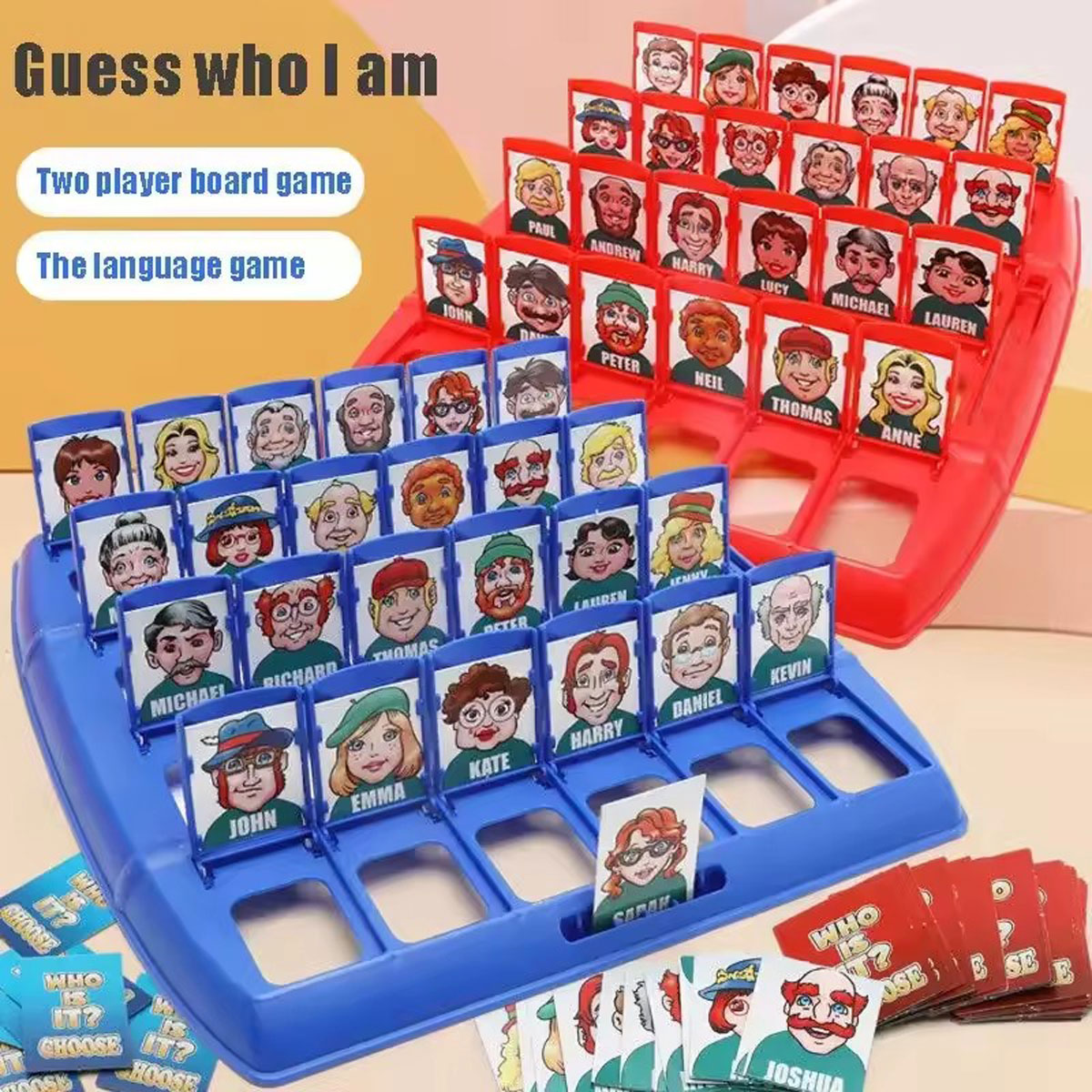 New Guess Who I Am Game board card head with logical thinking Puzzle ...