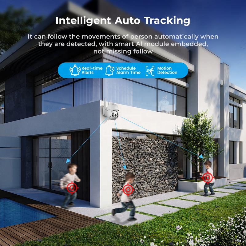 V380 Pro Outdoor Pan/Tilt Weatherproof WiFi Wireless Auto Tracking 4MP ...