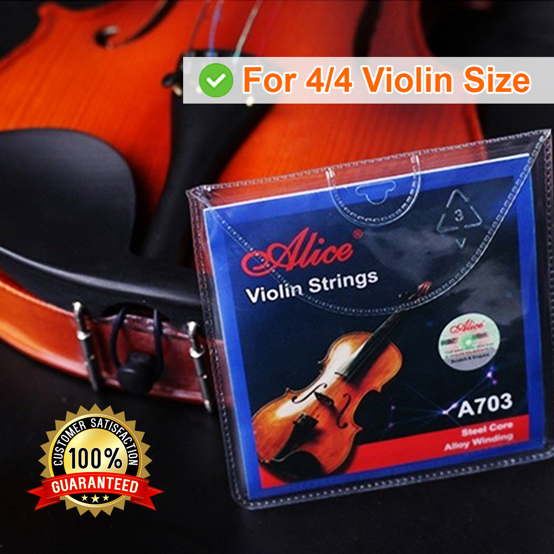 ALICE A703 Violin Strings SET 4 Strings E A D G for 4/4 Violin 爱丽丝小提琴套弦 A703 小提琴演奏钢丝型琴弦 一套4根 ...