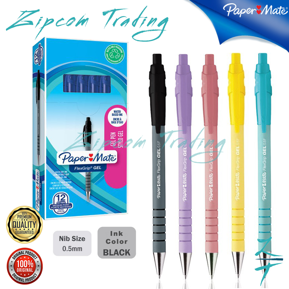 PaperMate Flexgrip Gel Pen Black Ink (0.5mm) | Shopee Philippines