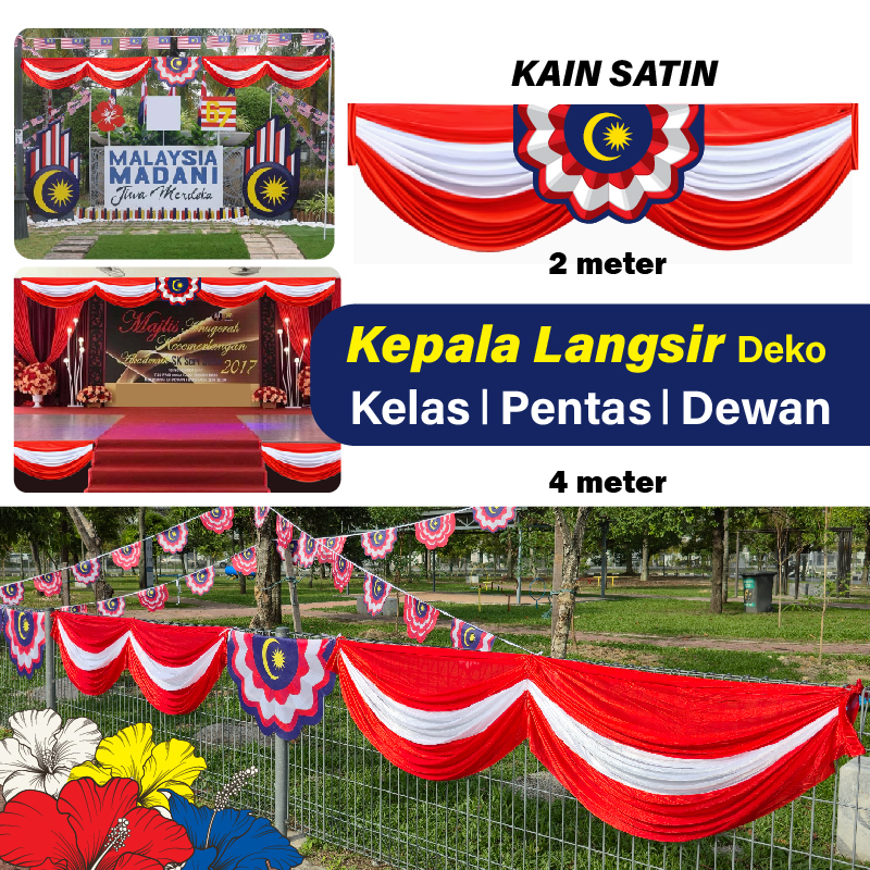 Merdeka Scallop Curtains, Stage Decorations, Window Decorations ...