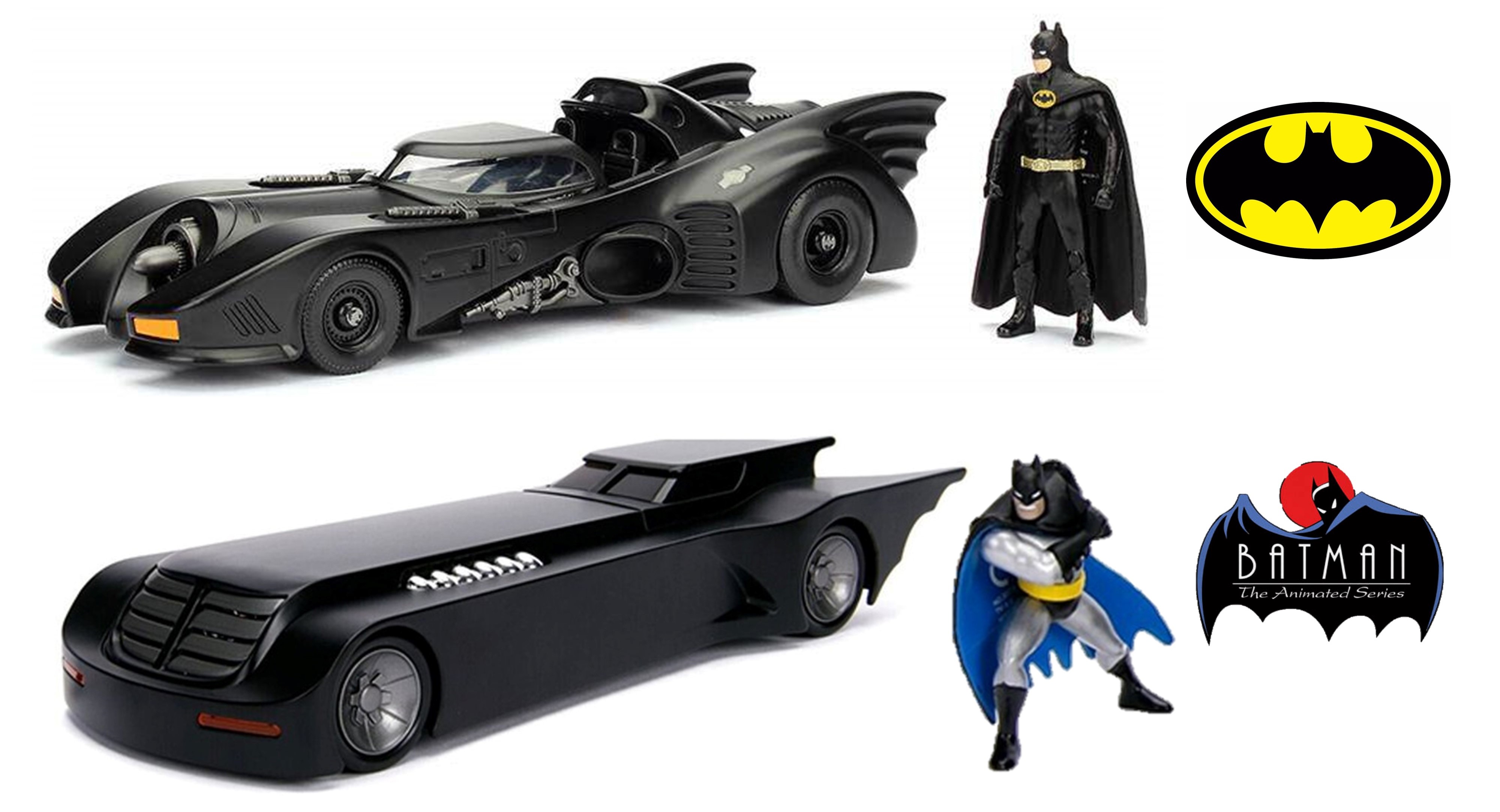Jada DC Comics Batman Batmobile with Batman Figure 1:24 Scale Metals ...