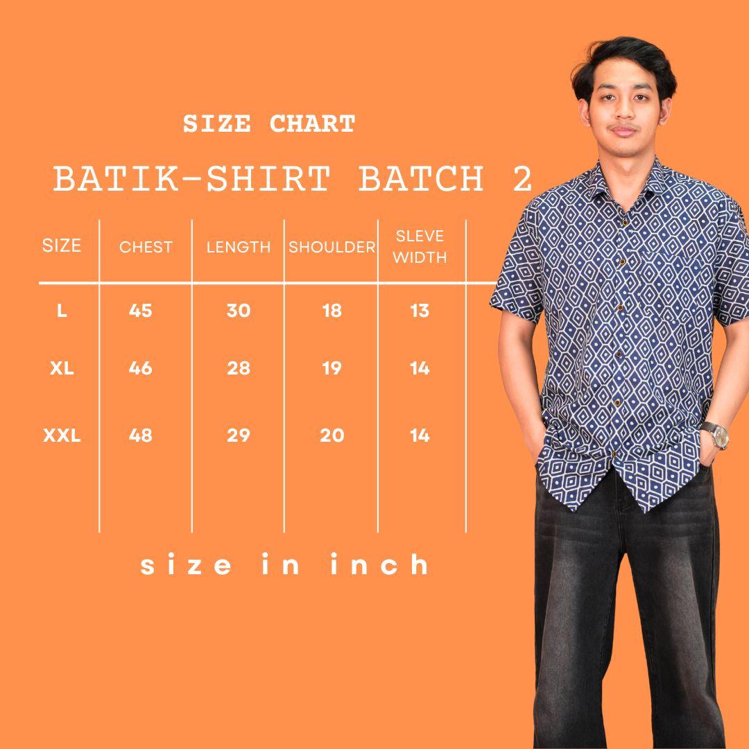 Baju Batik Shirt Half Sleve Casual 100% Cotton Relaxed Fit Hand Block ...