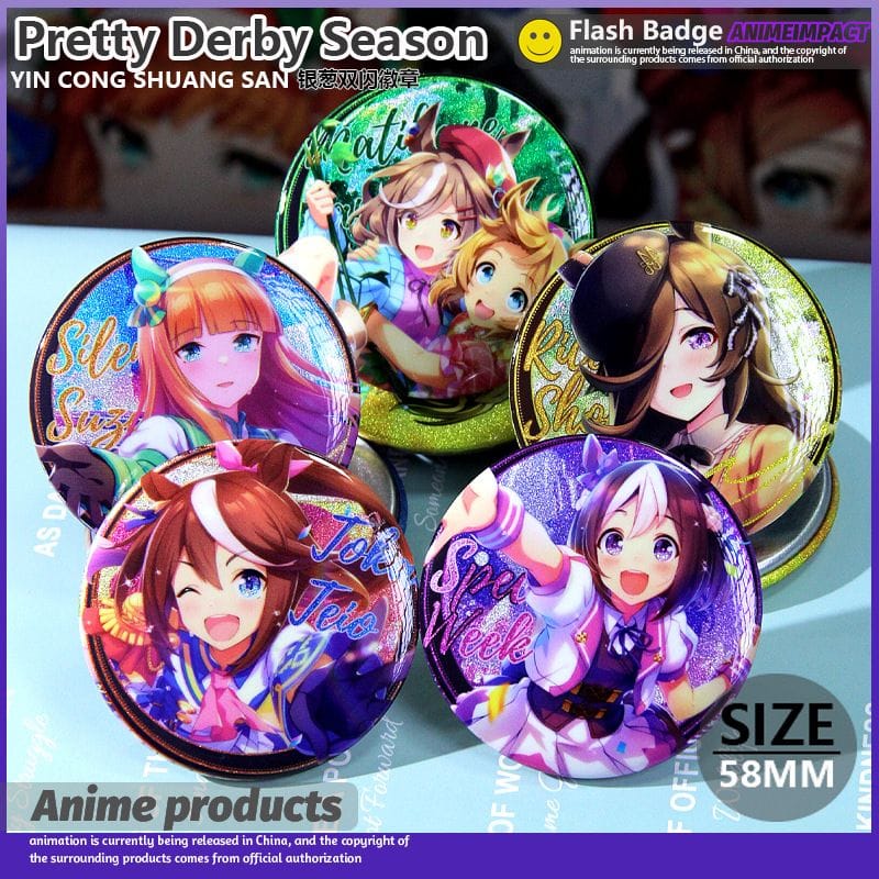 58mm Uma Musume Pretty Derby Anime Lencana Butang Pin Anime Button ...