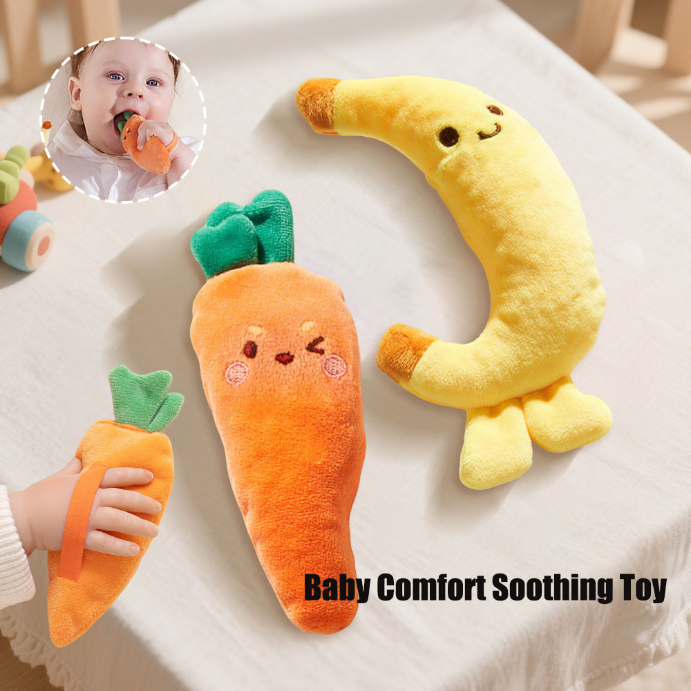 Baby Holding Soothing Toy Hand Grip Rope Plush Carrot Anti-Frightening ...