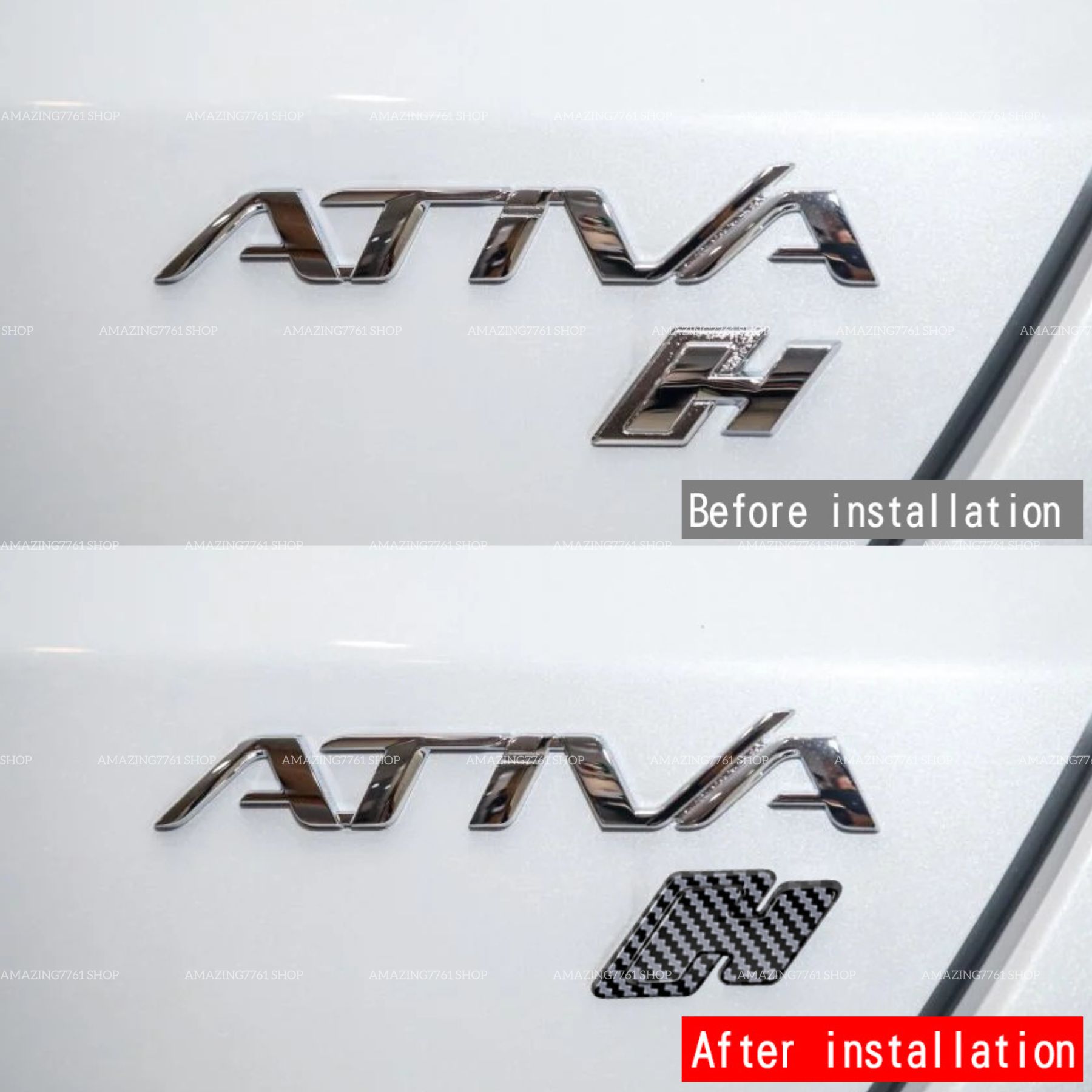 AMAZING PERODUA ATIVA CAR REAR H WORD LOGO EMBLEM FRAME COVER PNP H ...