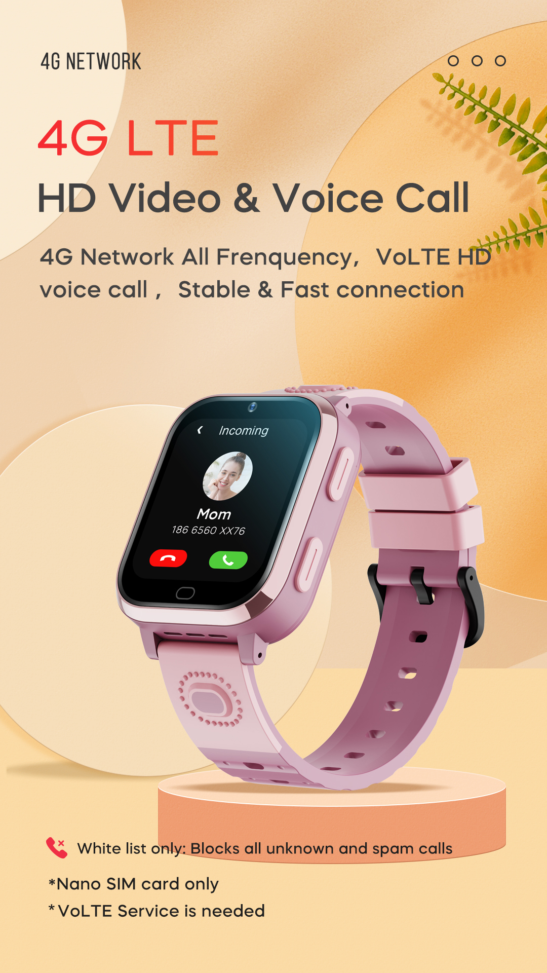Aolon DF93 Smart Watch for Kids Waterproof GPS Tracking 4g Card Two-way ...