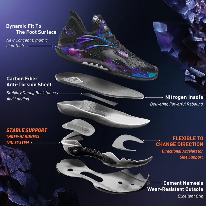 ANTA Men Shock Wave 5 Basketball Shoes 1124B1106-6 -Black (Kasut Bola ...