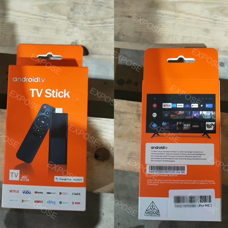EXPOSE Smart TV Stick Android 12.0 4K 4+64G WiFi/YouTube/MYTV/Netflix ...