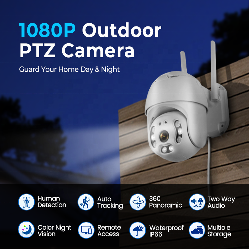 V380 Pro Outdoor Pan/Tilt Weatherproof WiFi Wireless Auto Tracking 4MP ...