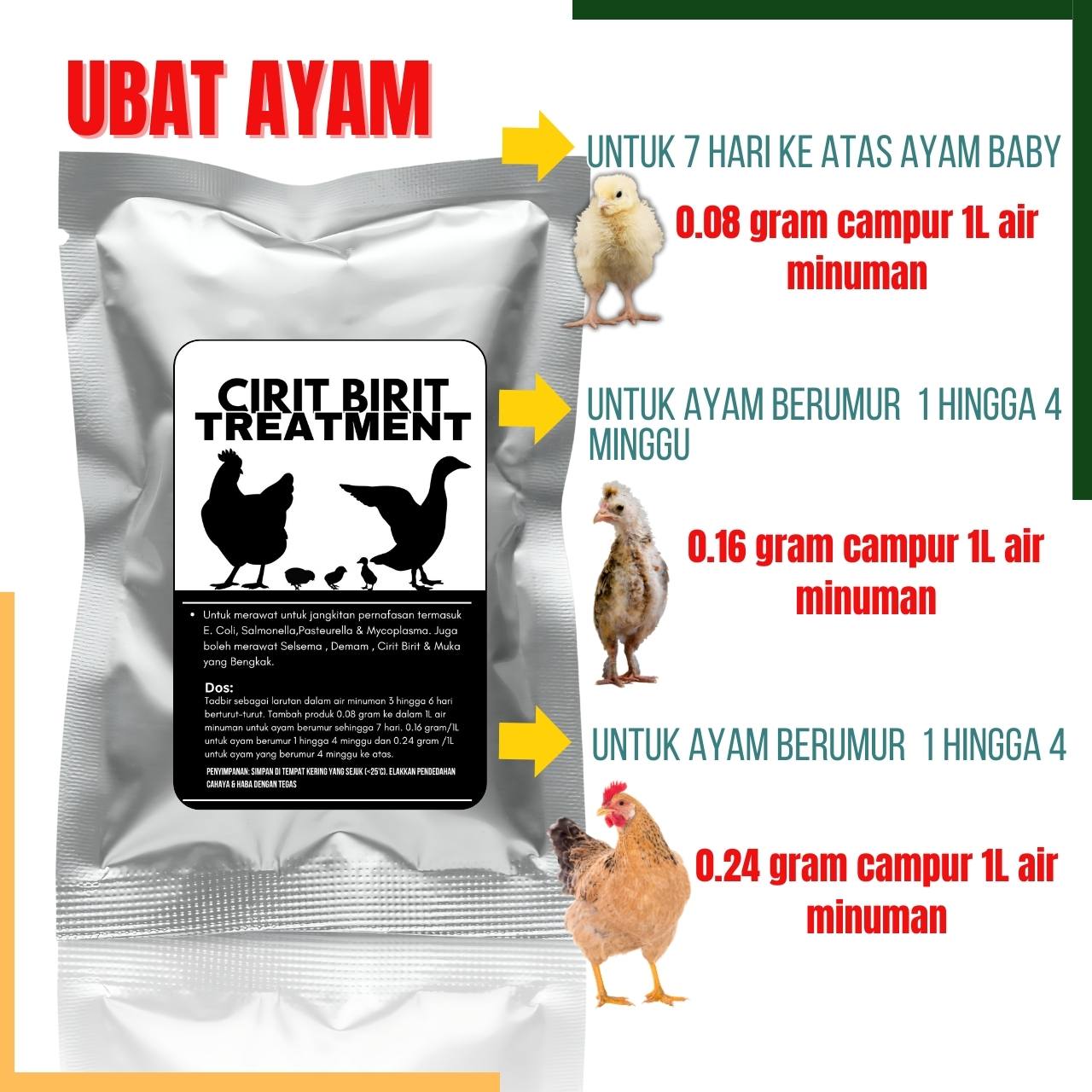 Ayam Chicken Vitamin Vitamin Ayam Obat Ubat 10g | Shopee Philippines