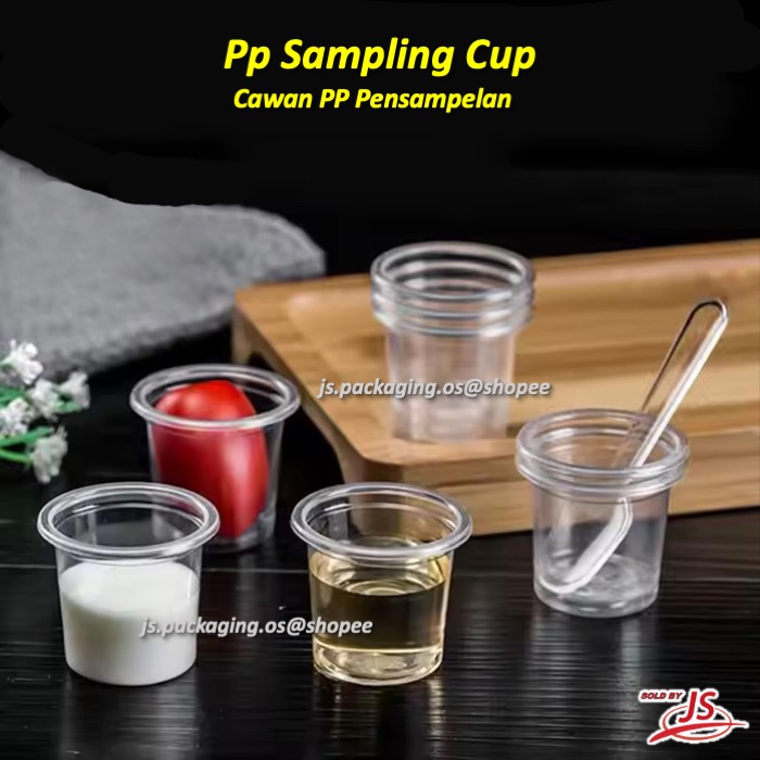 100Pcs X 18ml (0.6oz) Disposable PP Plastic Testing Sampling Cup Clear ...