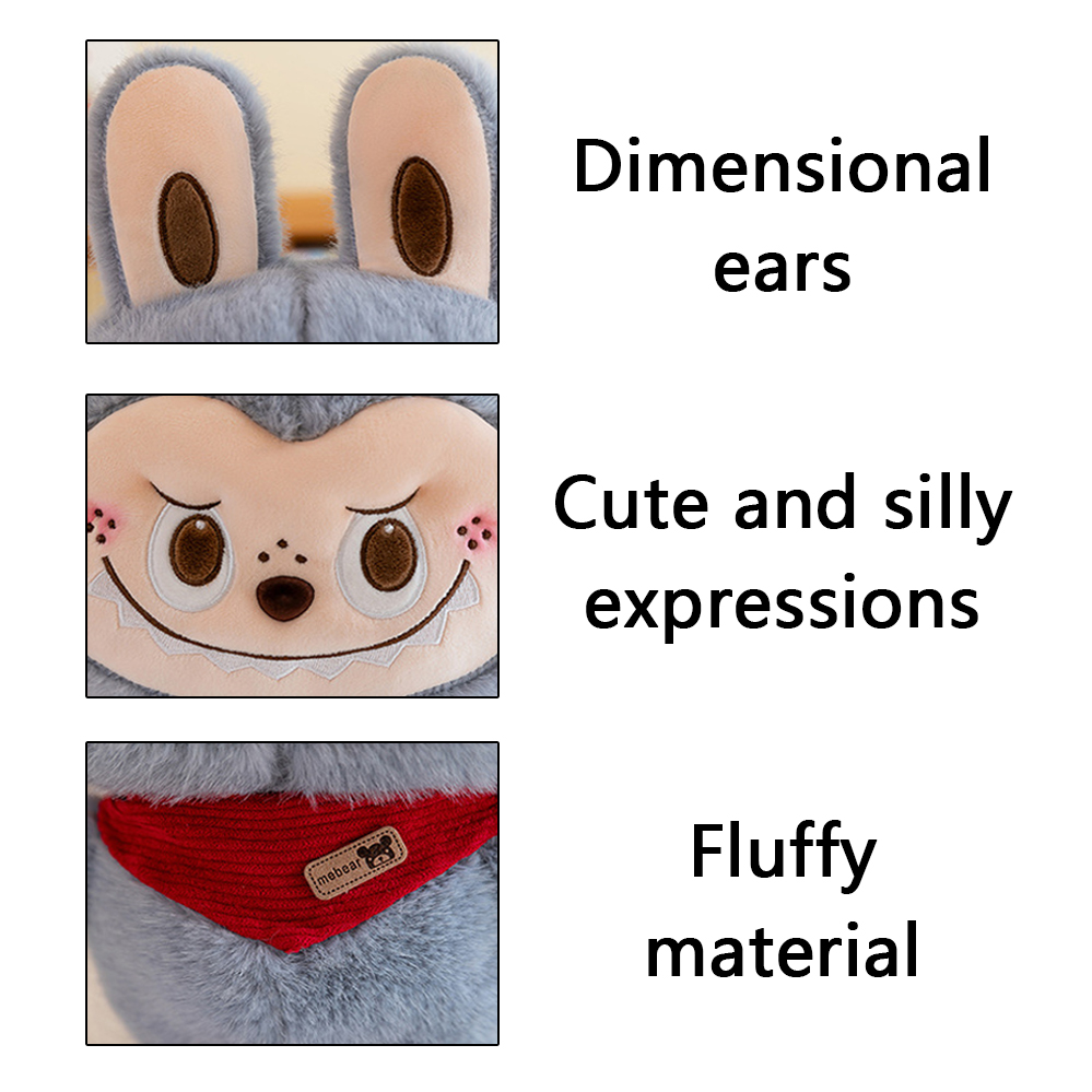 LABUBU Soft Doll Big Cartoon Complete Plush Skin Bear Trendy Stuffed ...