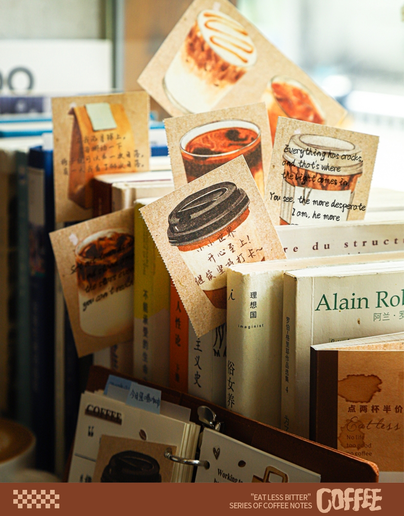 Coffee Theme Eat Less Bitterness Writing Memo Notes Paper Note Pad ...