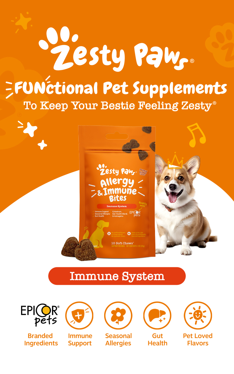 Zesty Paws Allergy & Immune Bites Dogs - Peanut Butter Flavor (10/ 20 ...