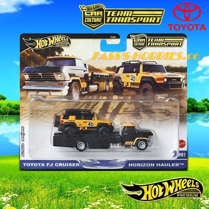 HOT WHEELSTM PREMIUM TEAM TRANSPORT TOYOTA FJ CRUISER HORIZON HAULER ...