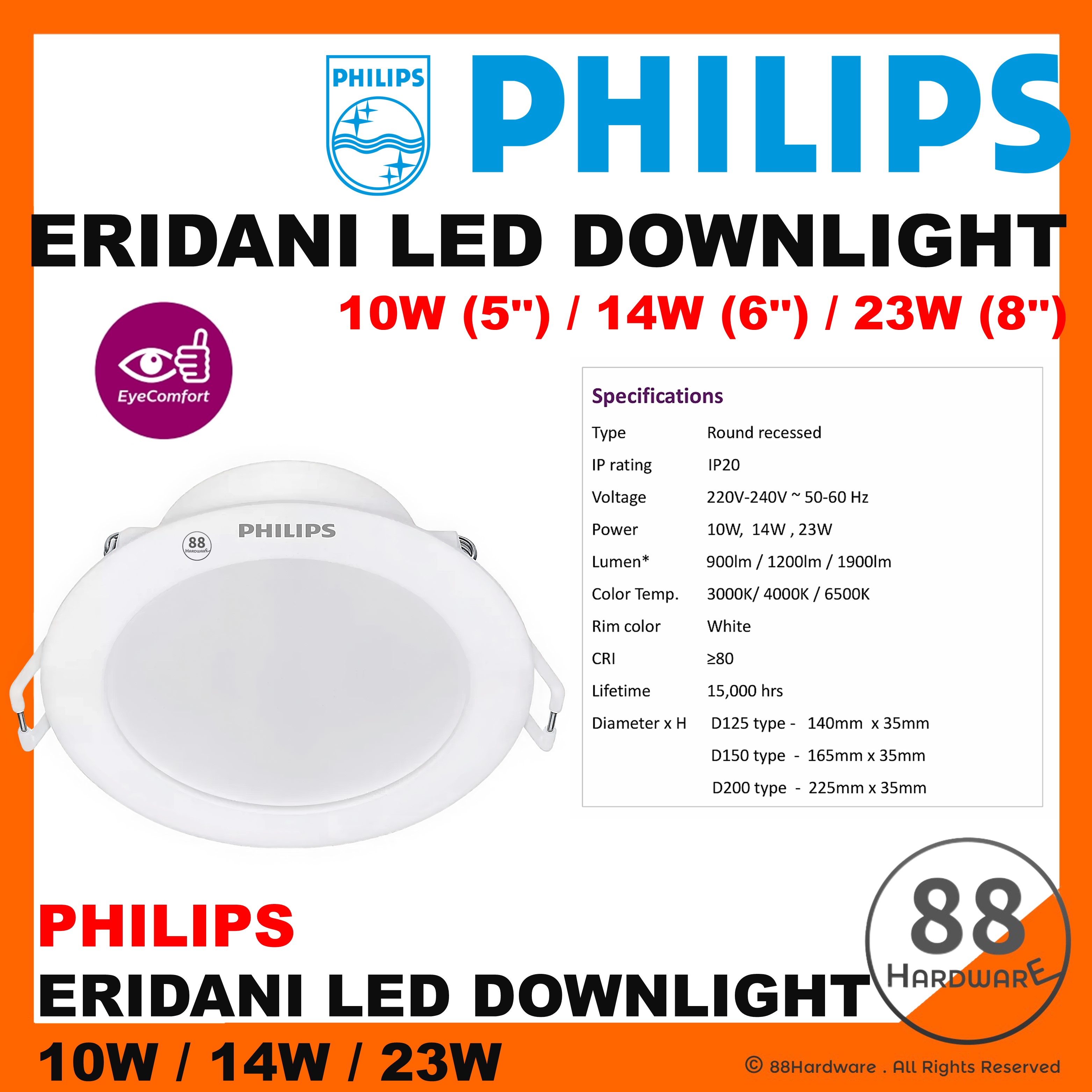 Eridani PHILIPS led downlight lampu downlight philips ceiling downlight ...