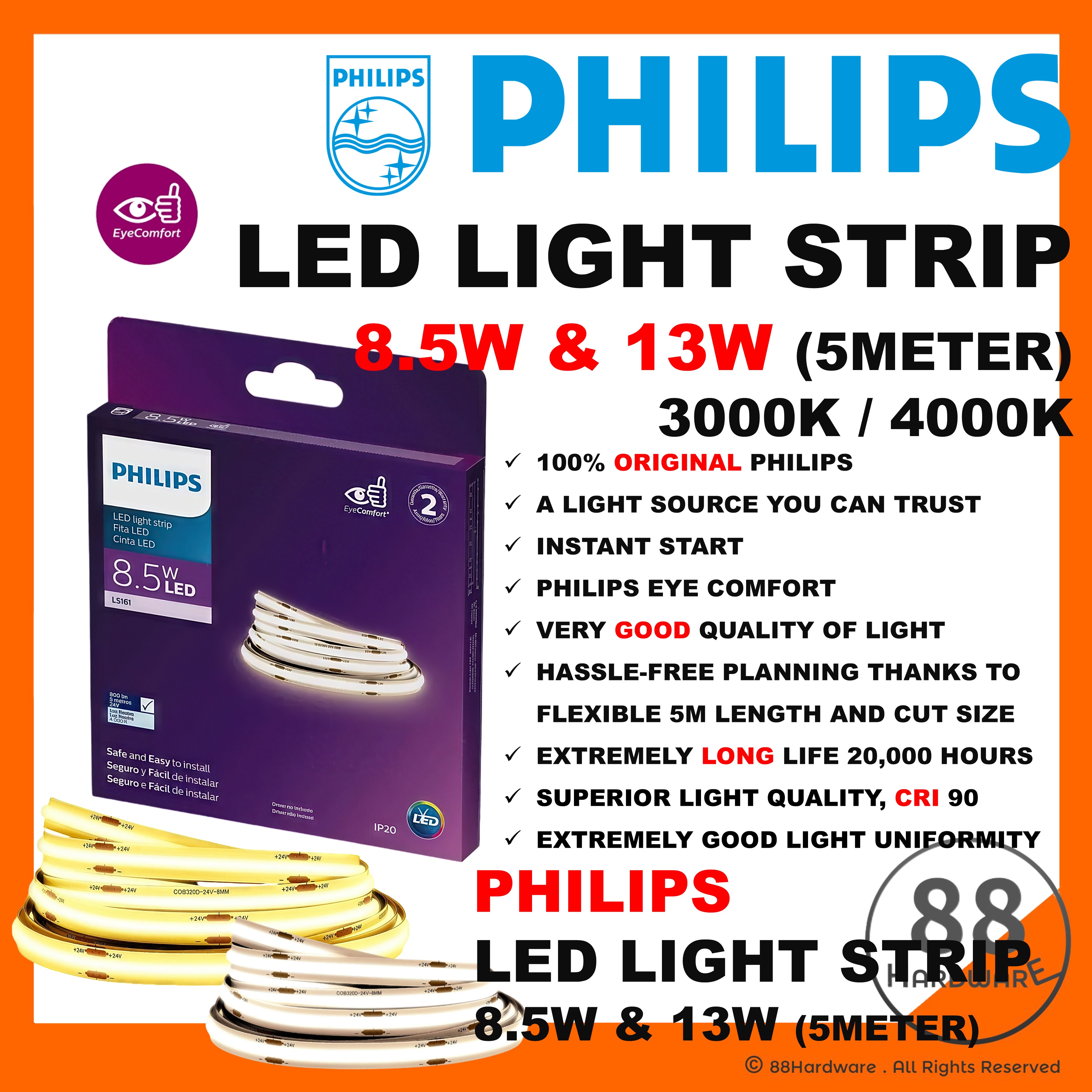 PHILIPS LED STRIP / philips led strip LS161 cob led strip / led strip ...