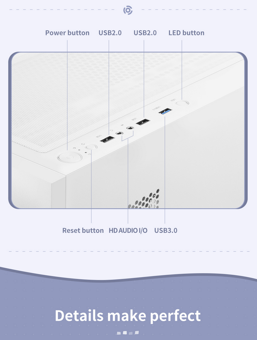 Segotep Nexus 1 Matx All White Gaming PC Case,Comic Model Desktop ...