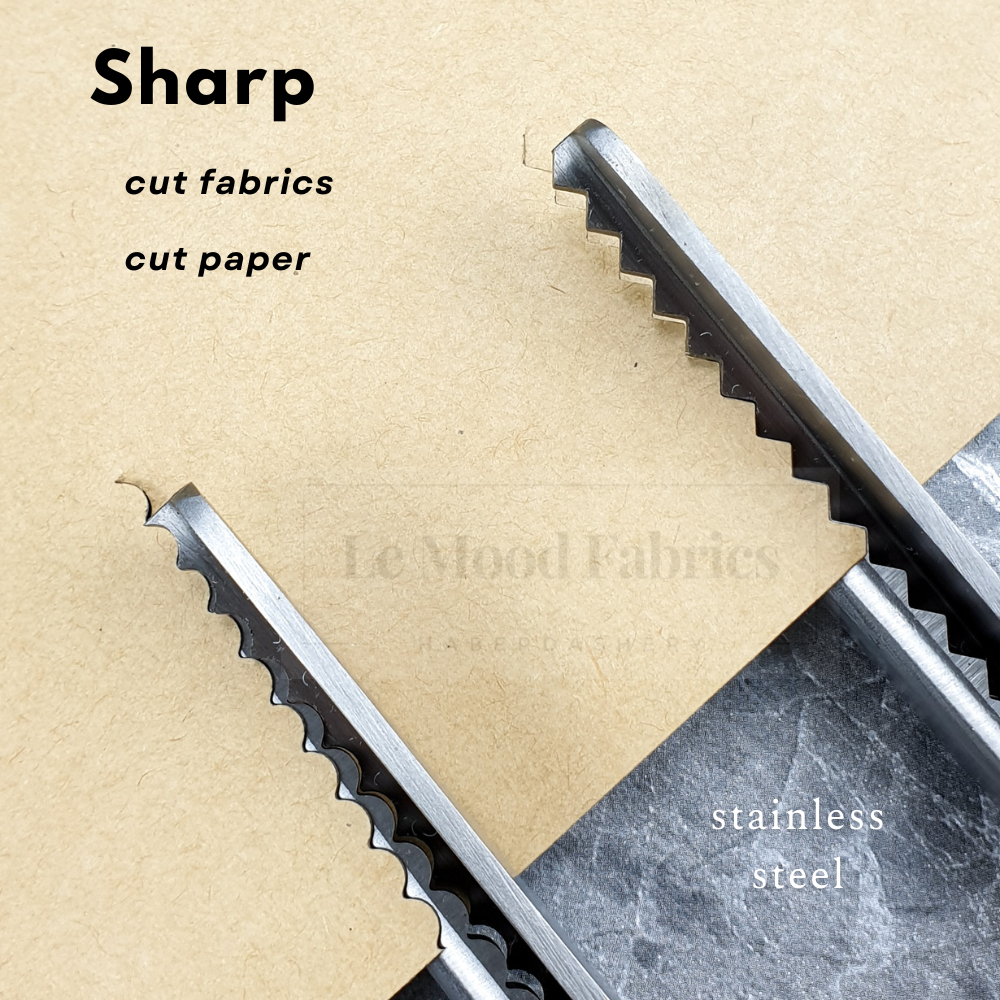 Le Mood Pinking Shears Zig Zag Fabric Scissors Gunting Kain Gunting ...