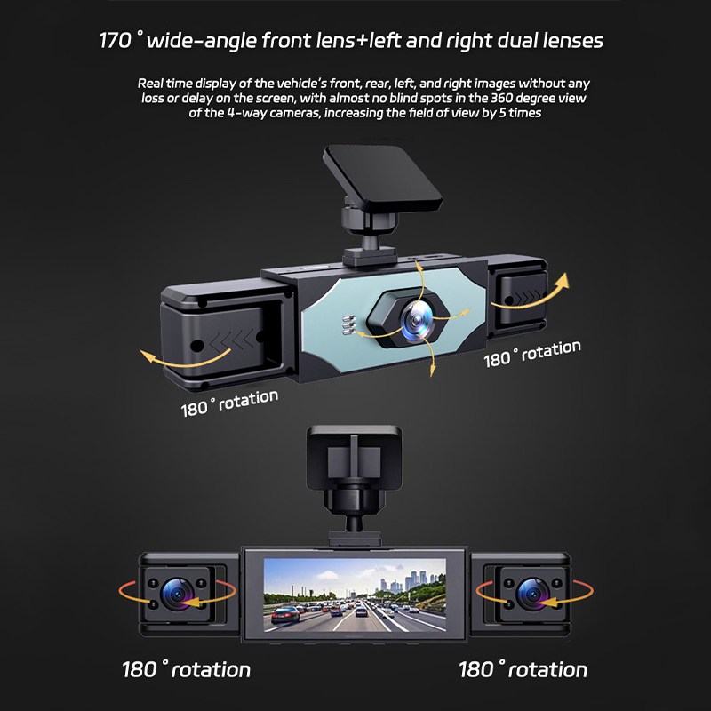 DOSEN 4 Camera Dash cam 24H Parking Surveillance 1080P HD for Car Front ...