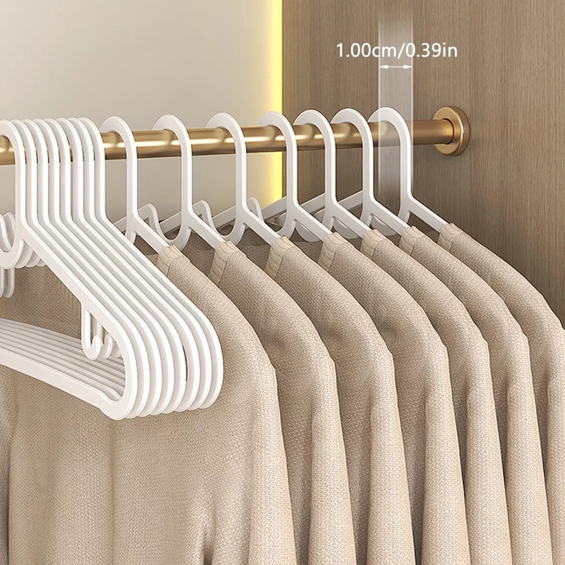 Spot 10pcs Hanger Clothes Drying Flexible Sturdy Clothes Hanger Adult ...