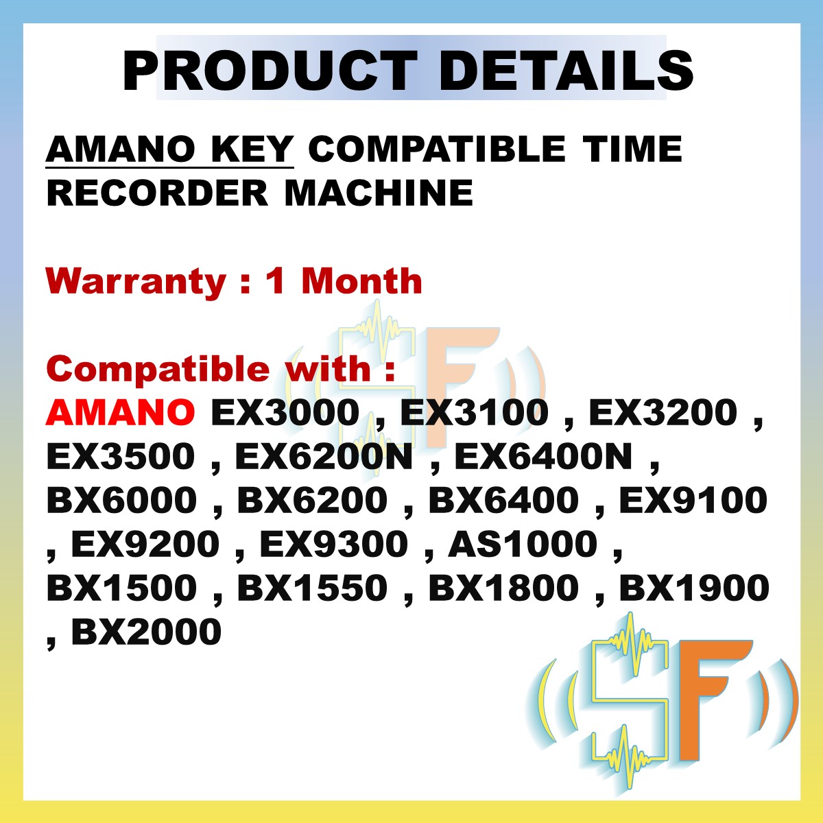 Amano Key Time Recorder Machine Recoder Machine Key Replacement Kunci ...