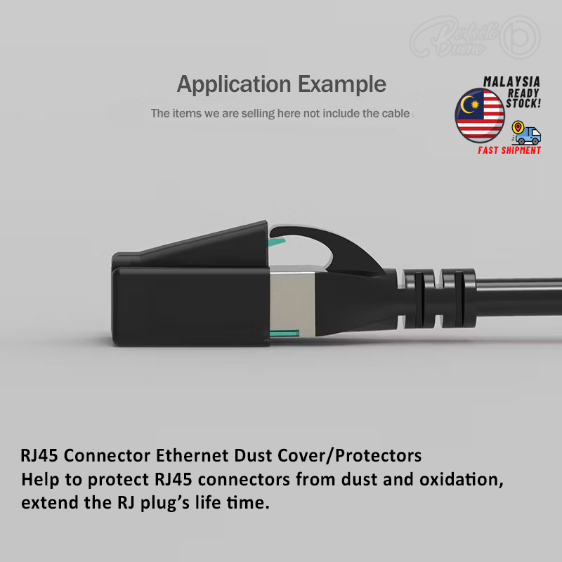 RJ45 Cable Plug Protectors, Plastic RJ-45 Plug Protector Dust Covers ...
