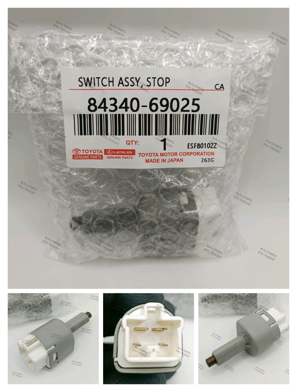 TOYOTA NCP93 VIOS 2007-2010 BRAKE SWITCH CAMRY, YARIS, ALTIS, ESTIMA ...