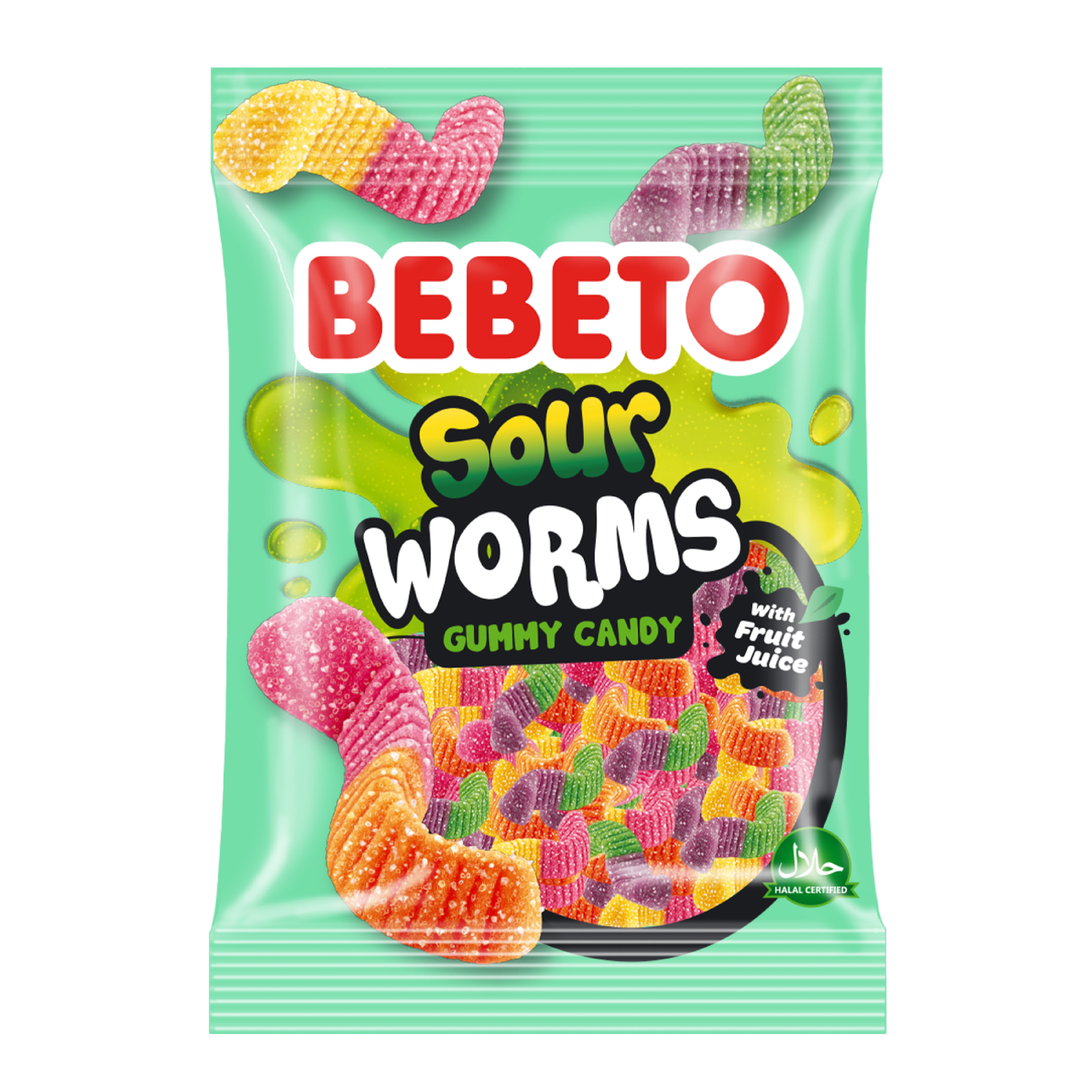 Bebeto Sour Worms Gummies 2 Bag - (80g X 2) | Shopee Philippines