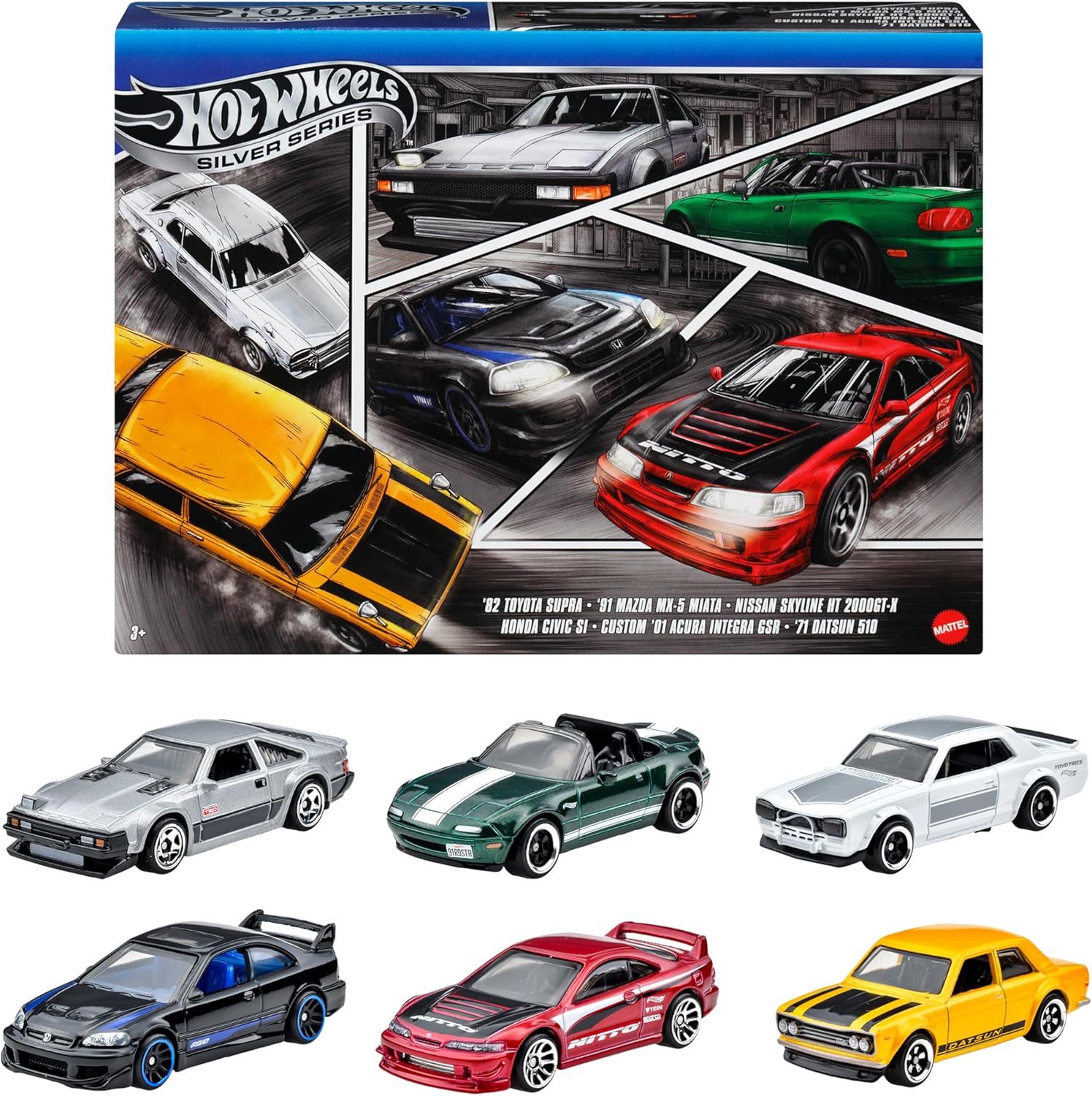 HOT WHEELSTM STREET of JAPAN 6 PACK MULTIPACK JDM HONDA CIVIC SI TOYOTA ...