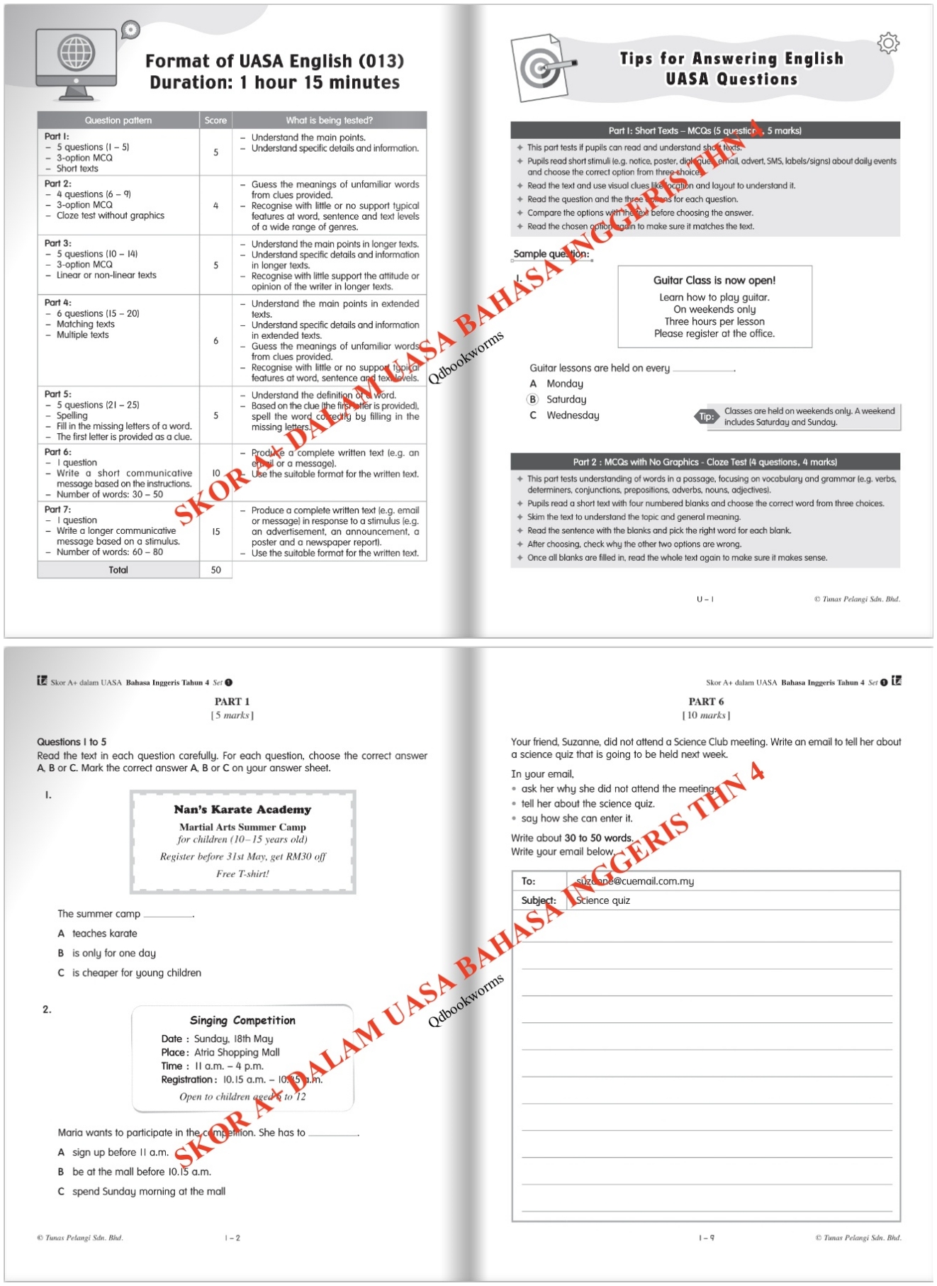 2025 Hua Elementary School Grade 4 Homework UASA Simulation Test Paper ...