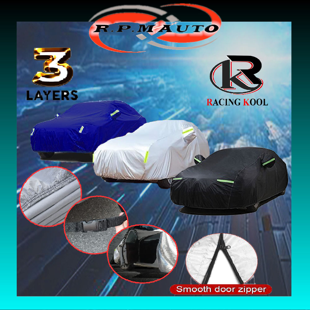 TOYOTA Series RACINGKOOL Zipper Car Cover Premium Wear-resistant ...