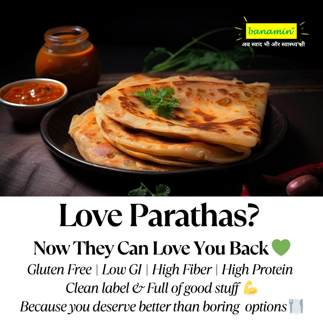 BANAMIN'S HEALTHY VEGAN GLUTEN-FREE PARATHA MIX POWDER 200 GMS (No ...