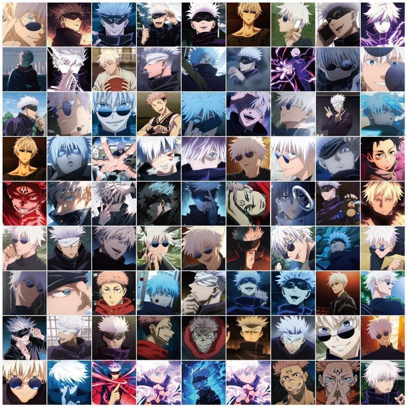 95pcs Jujutsu Kaisen Gojo Satoru Anime Pelekat Stickers Label Hadiah ...