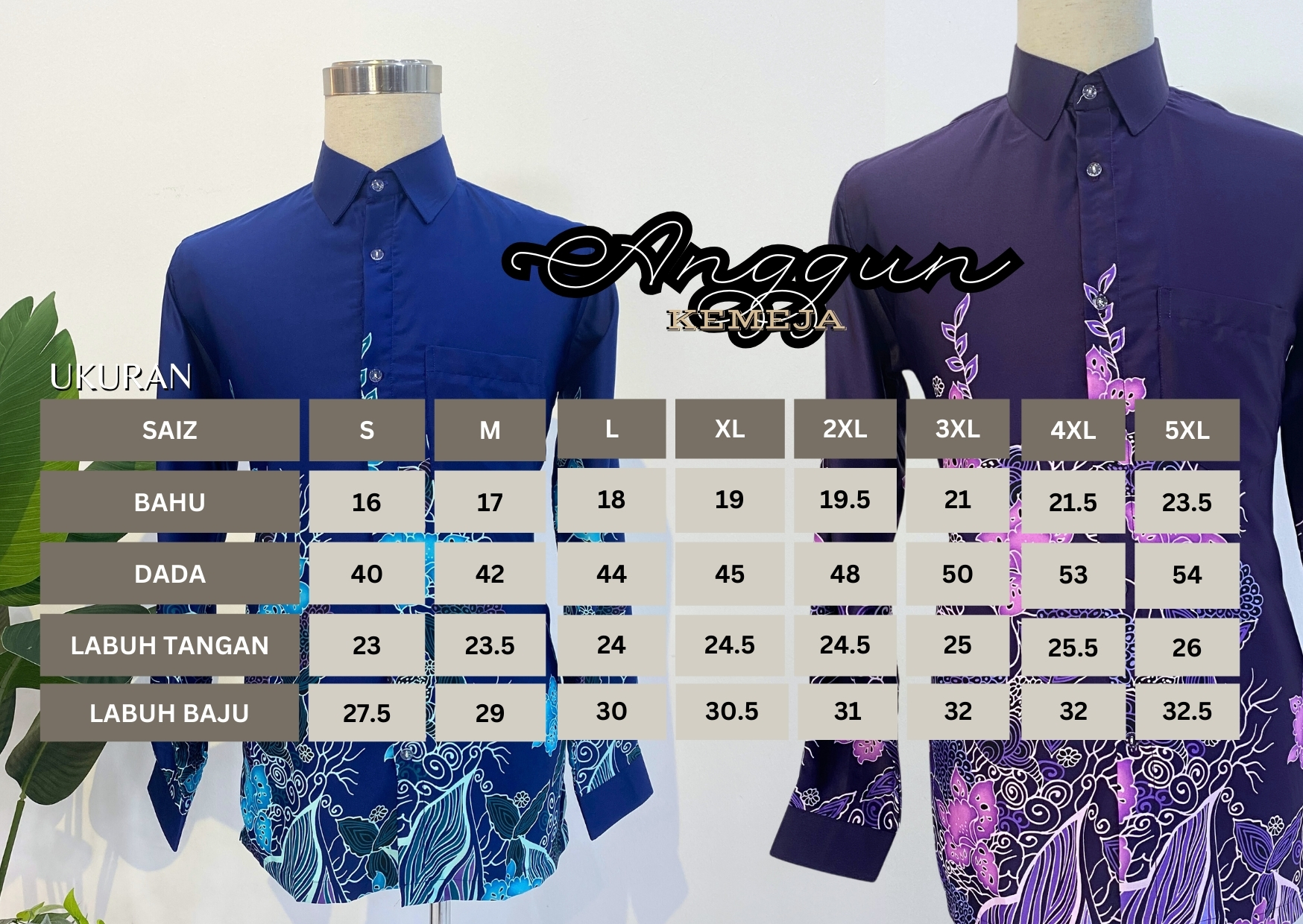 NEW DESIGN !!! KEMEJA BATIK ANGGUN IN 5 COLOUR BY MOFF COLLECTION ...