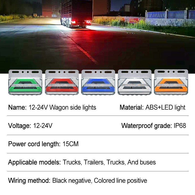 12v/24v Truck Lori Led Side Lamp Lampu Tepi Lori Lampu Body Lori Side ...