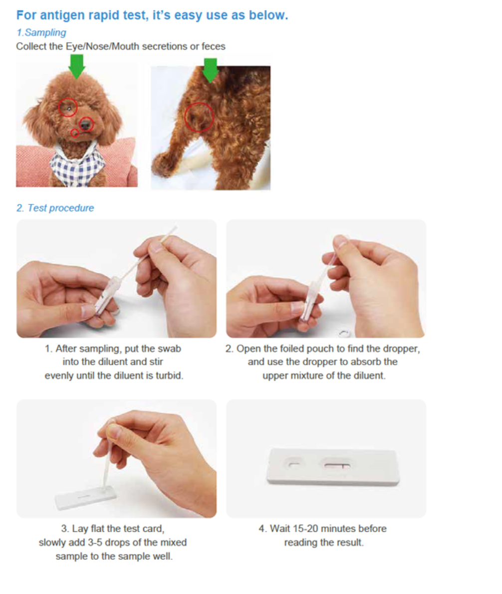 Test Kit FPV TOXO CDV CPV CCV Test Paper Cat Dog Parvo Virus Tester Cat ...