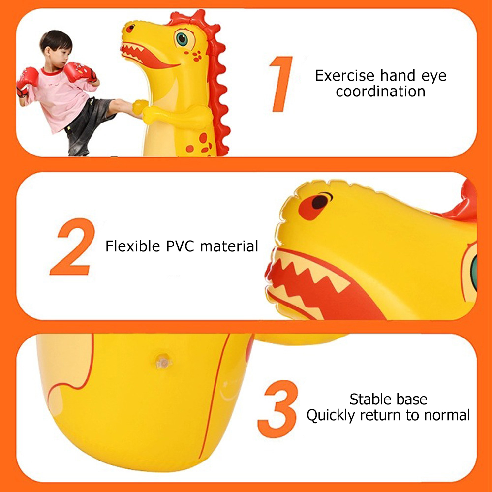 Inflatable Boxing Tumbler Dinosaur Inflatable Punching Boxing 3D Bop ...