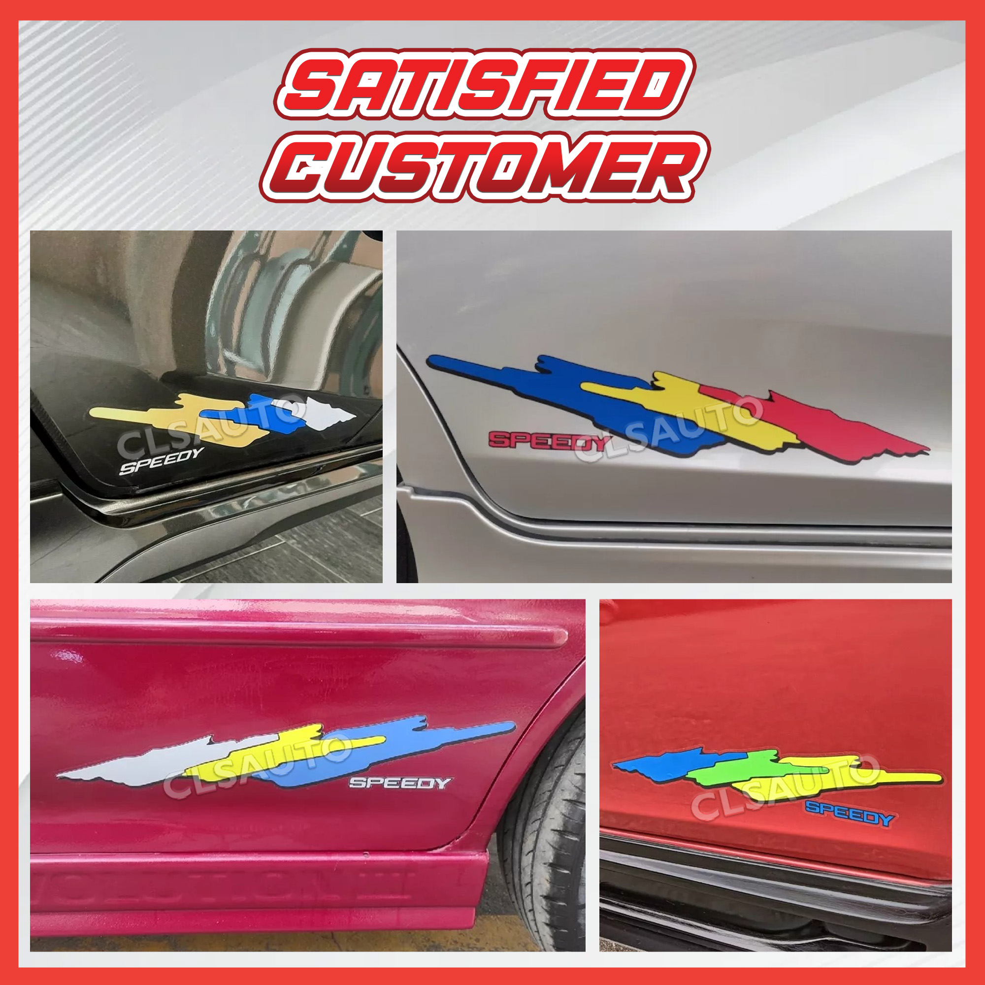 Sticker Speedy Stiker Kereta Wira Pintu Tepi (2pcs) Lining Stripe Car ...