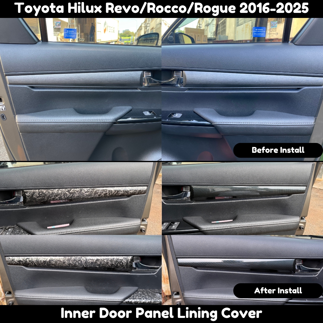 Toyota Hilux Revo/Rocco/Rogue 2016-2025 Forged Carbon Trim Inner Door ...