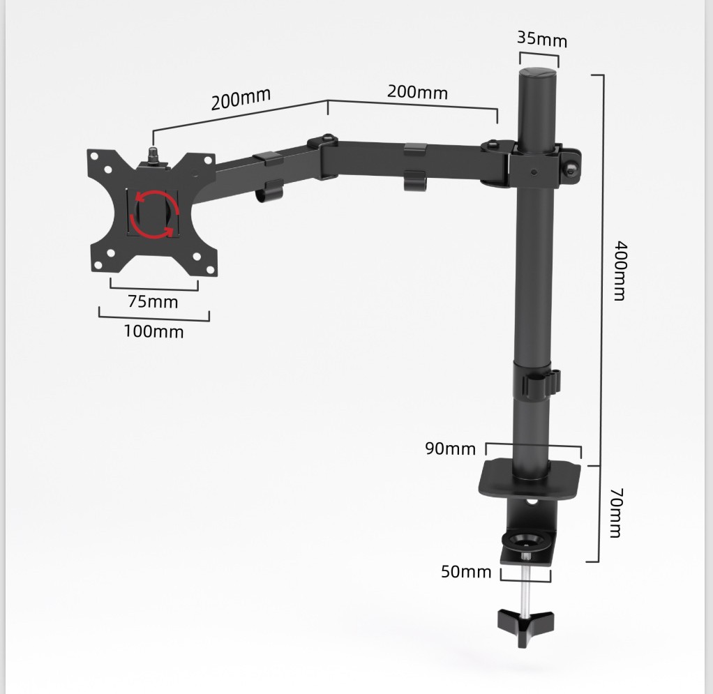 MONITOR STAND SINGLE ARM DUAL ARM WITH LAPTOP TRAY DESK MOUNT VESA ...