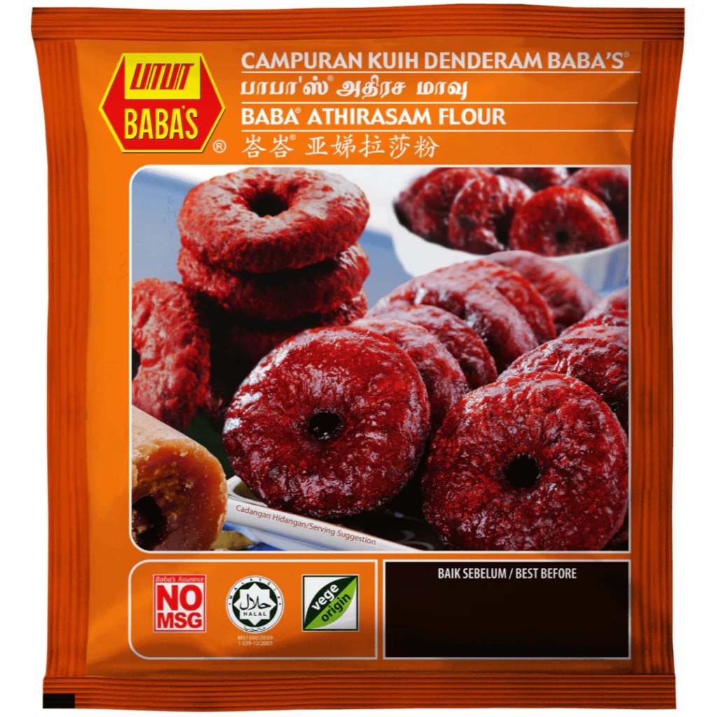 BABA'S Athirasam Flour / Tepung Kuih Denderam 500GM [02/09/2025 ...