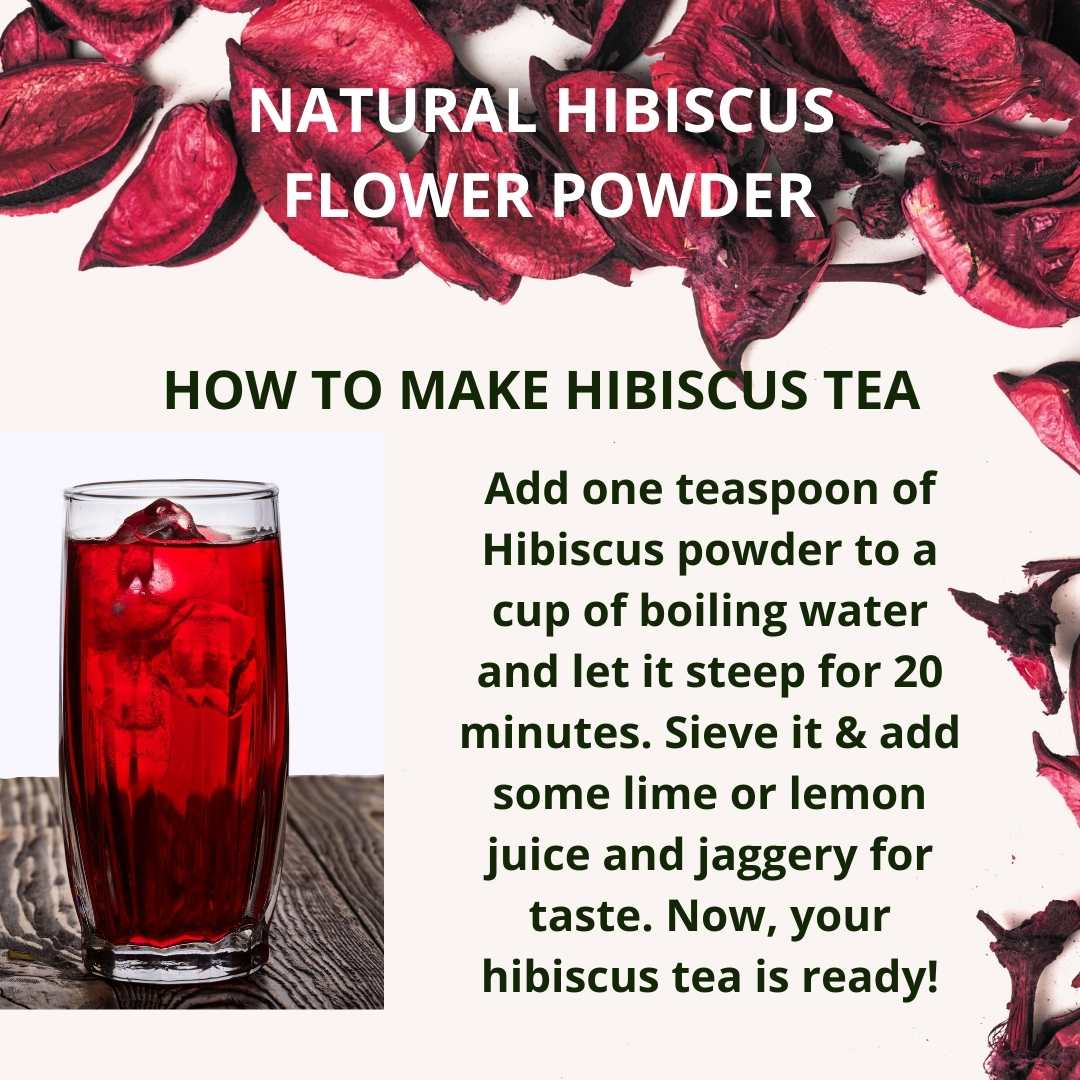 NATURAL HIBISCUS (ROSA SINENSIS) FLOWER POWDER 100 GMS (Serbuk Bunga ...