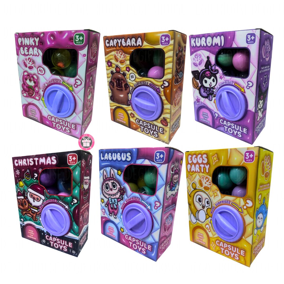 Plastic Lucky Draw Capsule Ball Suprise Egg Labubu With Toys Animal ...