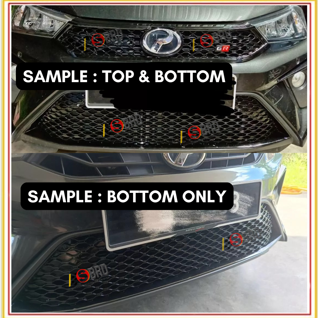 Perodua Bezza 2021-2024 Front Grill Glossy Black (Mini Cooper Style) RS ...