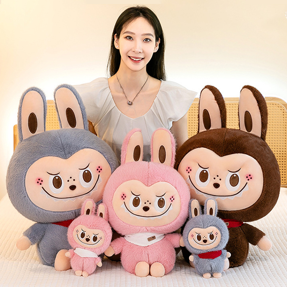 LABUBU Soft Doll Big Cartoon Complete Plush Skin Bear Trendy Stuffed ...