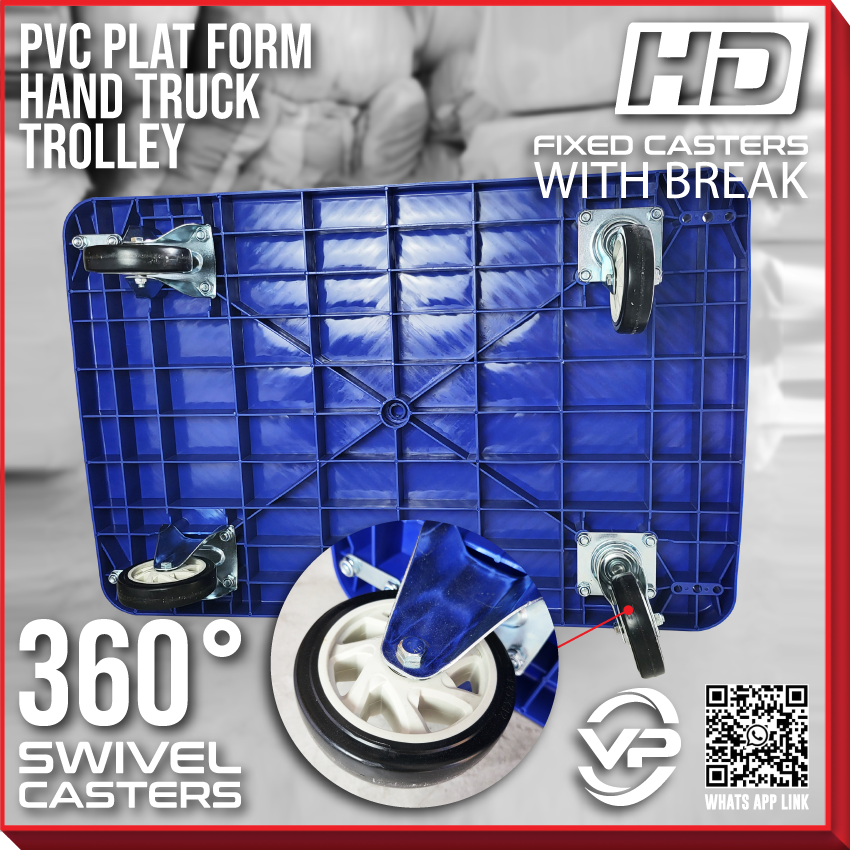 COMMERCIAL HEAVY DUTY FOLDABLE PVC PLAT FORM HAND TRUCK TROLLEY WITH ...